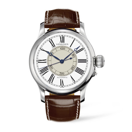 THE LONGINES WEEMS SECOND-SETTING WATCH 47.50 MM ACIER CADRAN BLANC ...